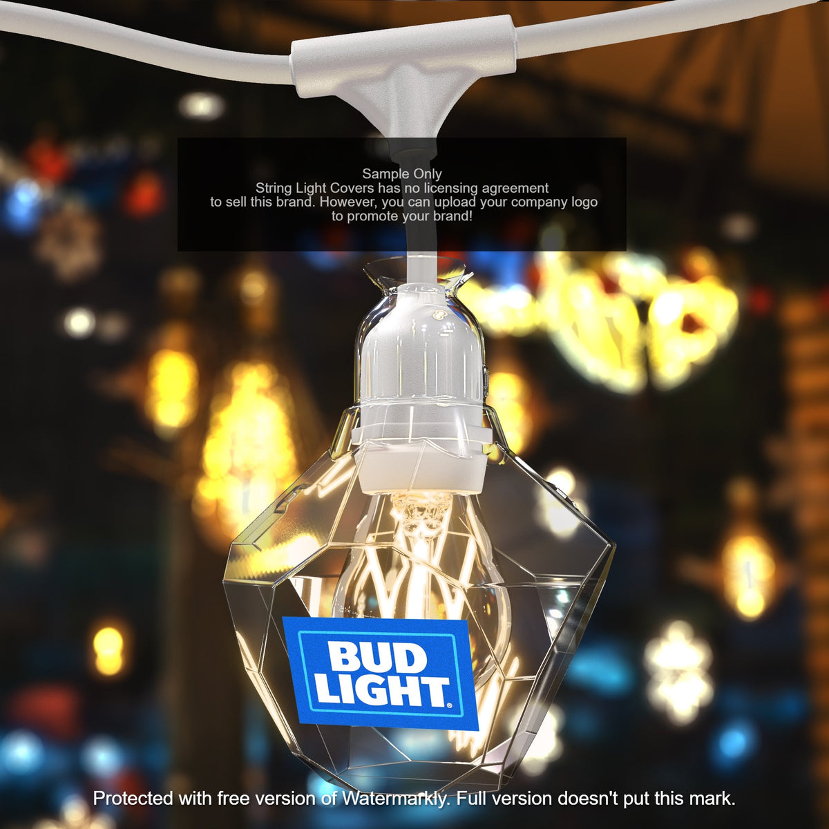 Company Branded String Light Covers - $4.99 per cover/$1.00 per printe